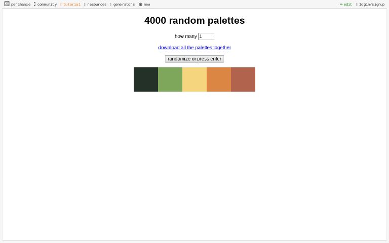thousands of palettes ― Perchance Generator