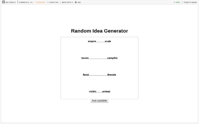 Random Idea Generator