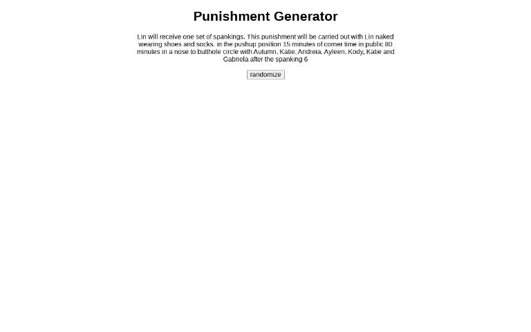 Punishment Generator