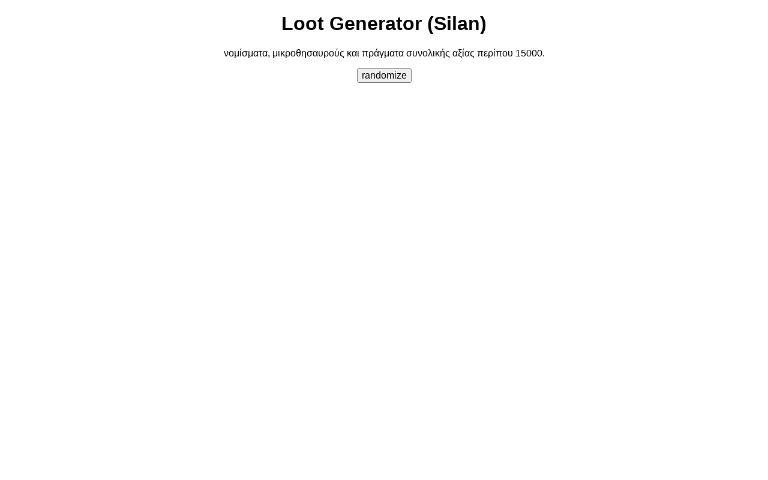 Loot Generator (Silan)