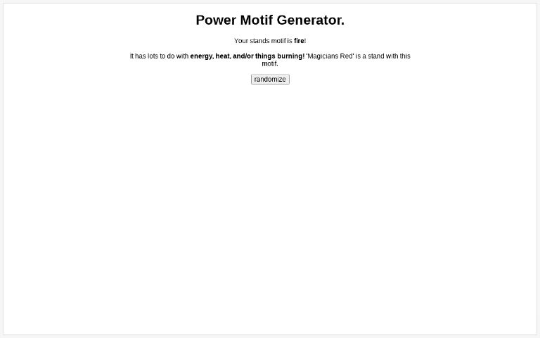 Power Motif Generator.