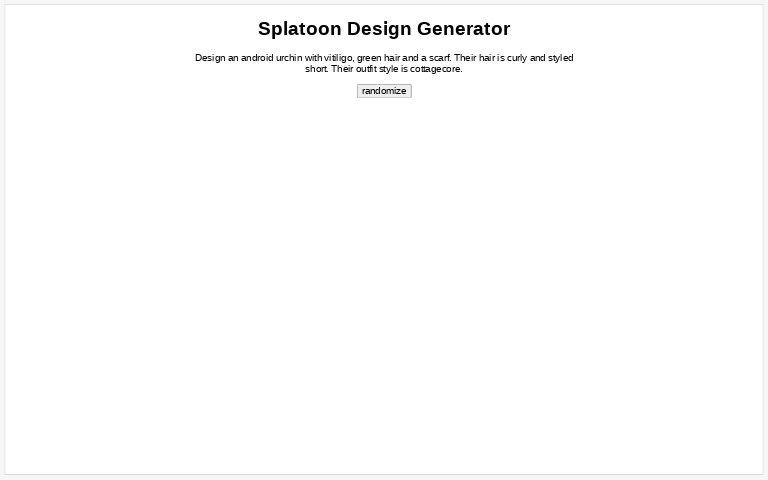 Splatoon Design Generator
