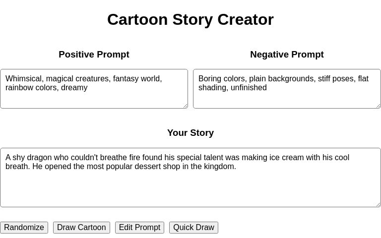 Cartoon Story Creator ― Perchance Generator