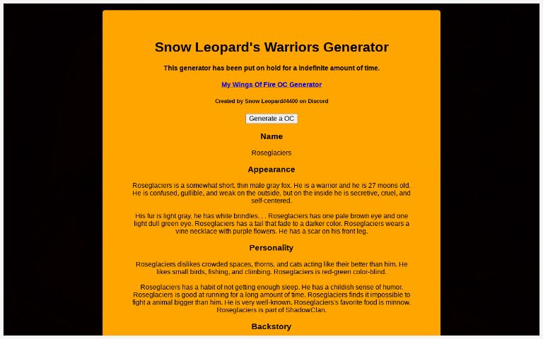 Snow Leopard's Warriors Generator