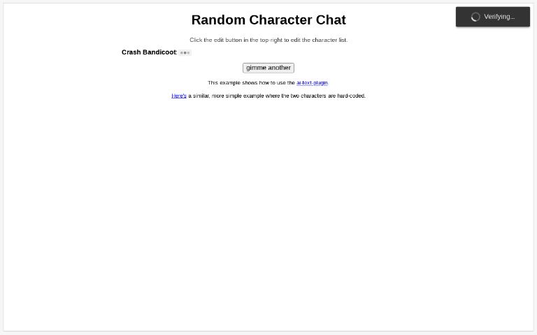 Random Character Chat