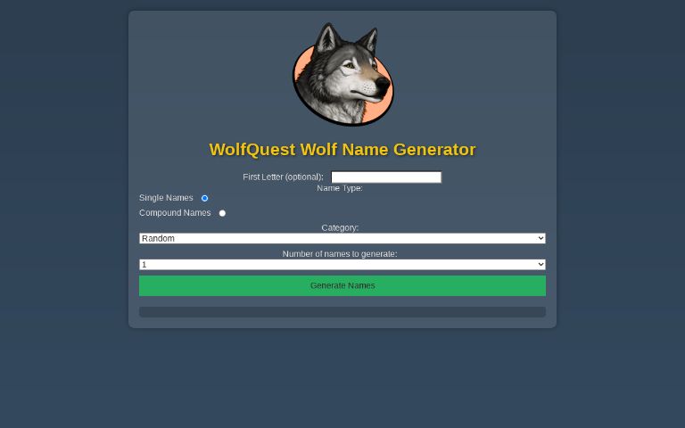 WolfQuest Wolf Name Generator