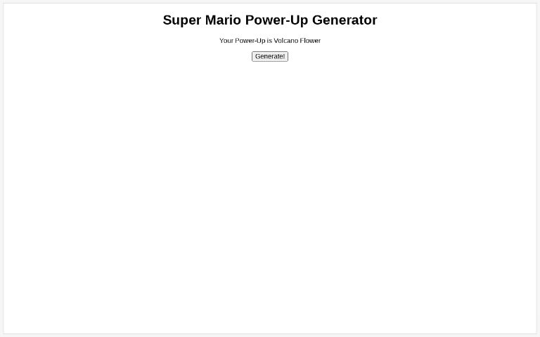 Super Mario Power-Up Generator
