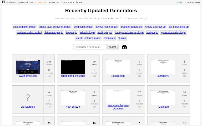 Recently Updated Generators