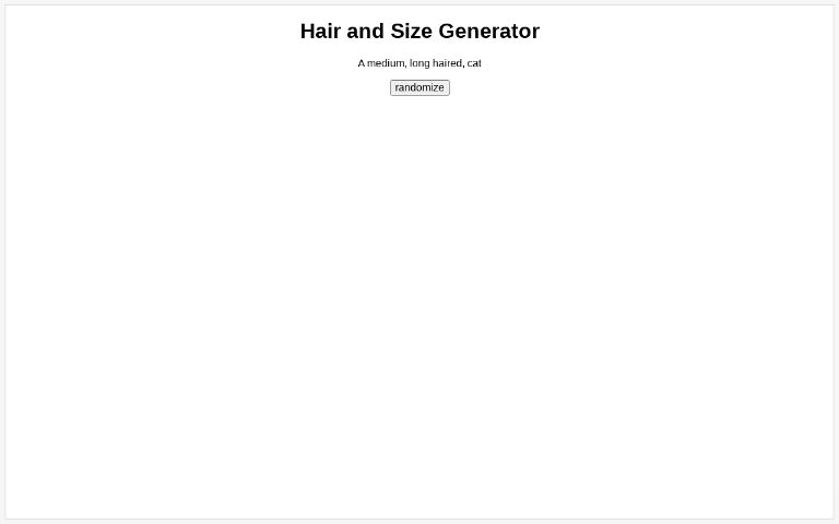 Hair and Size Generator