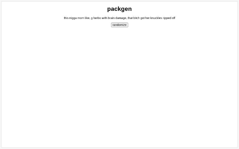 packgen ― Perchance Generator