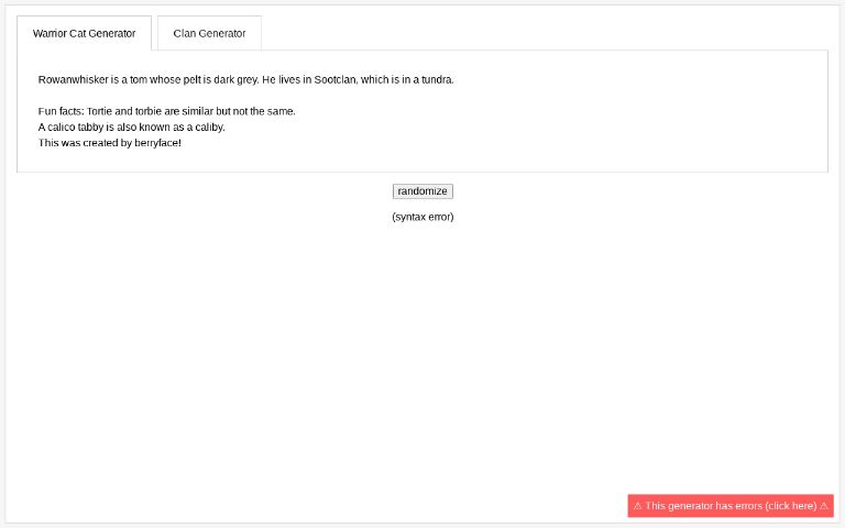 12 5 23 Wcgenby Berryface ― Perchance Generator
