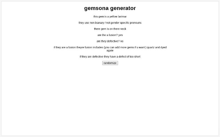 gemsona generator
