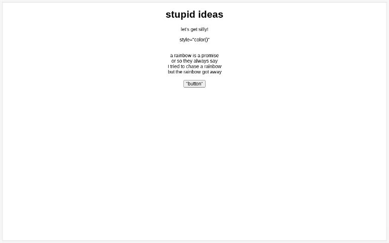 stupid ideas ― Perchance Generator