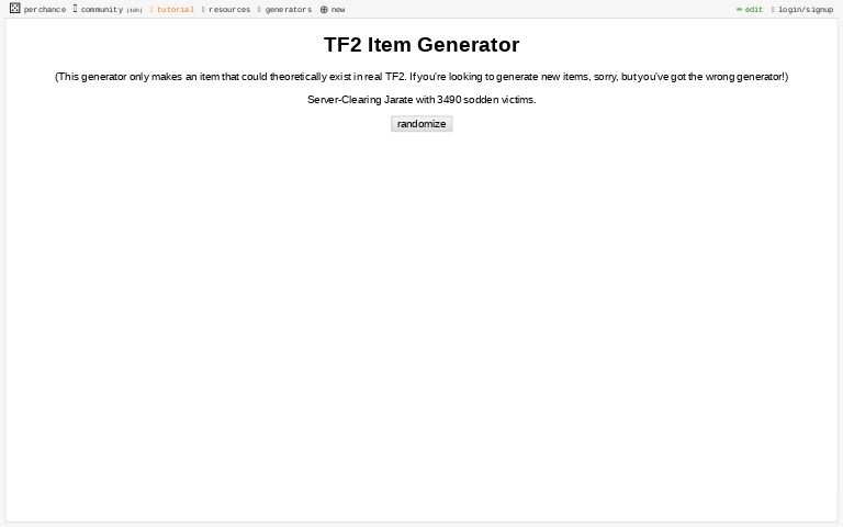 TF2 Item Generator