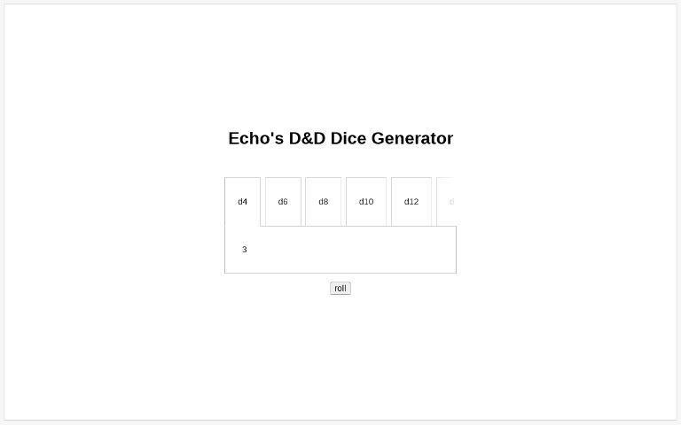 Echo's D&D Dice Generator