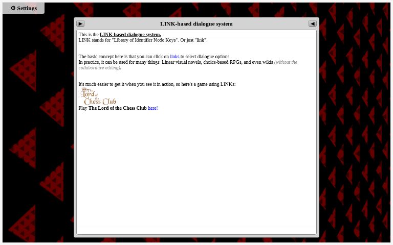 Link Based Dialogue System ― Perchance Generator