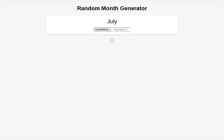 Random Month Generator