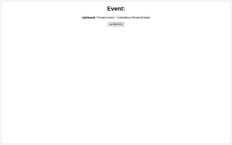 Event: ― Perchance Generator