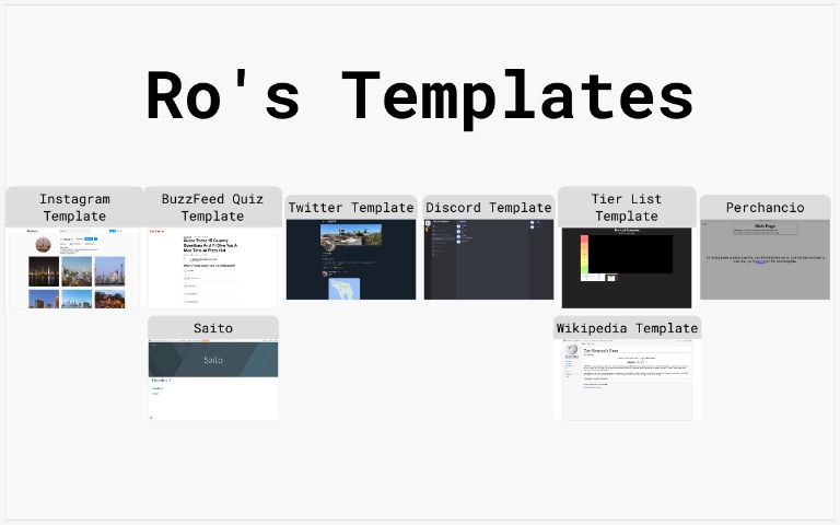 ro's templates ― Perchance Generator