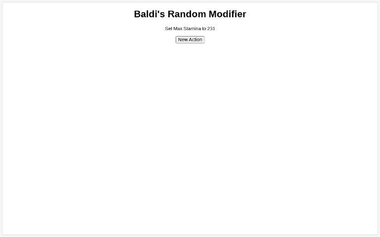 Baldi's Random Modifier ― Perchance Generator