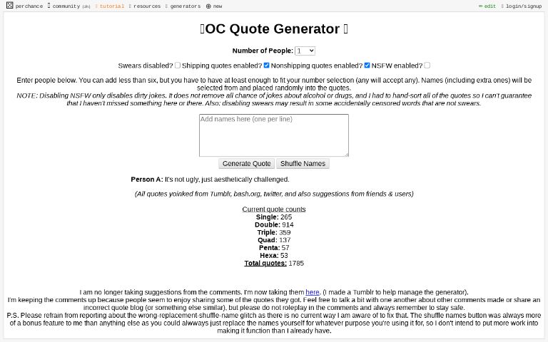 🔪OC Quote Generator 🔪