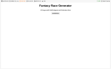 Fantasy Race Generator