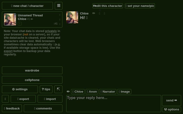 AI Character Chat (online, free, no sign-up, unlimited)