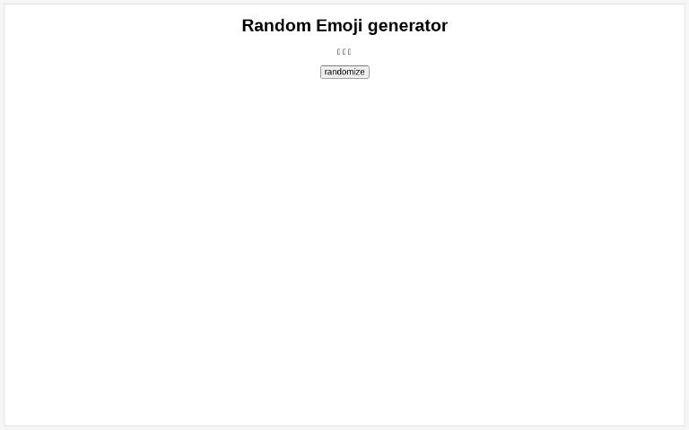 Random Emoji generator