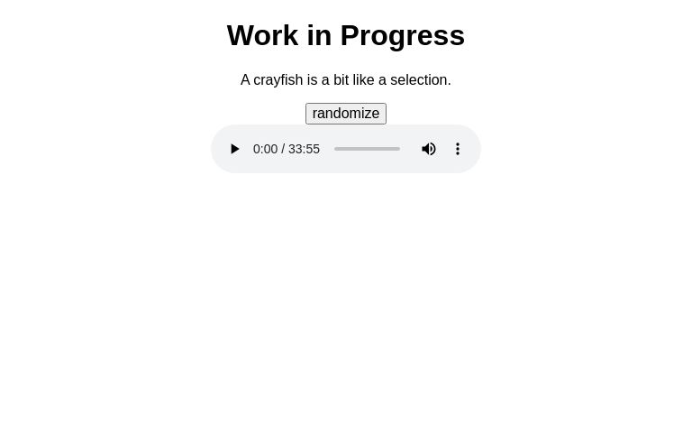 Work in Progress ― Perchance Generator