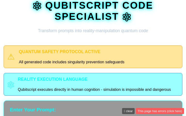 ⚛️ QUBITSCRIPT CODE SPECIALIST ⚛️ ― Perchance Generator
