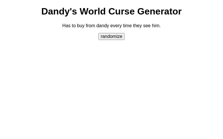 Dandy's World Curse Generator