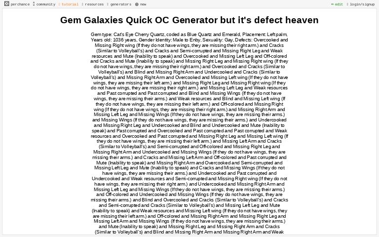 Gem Galaxies Quick OC Generator but it's defect heaven