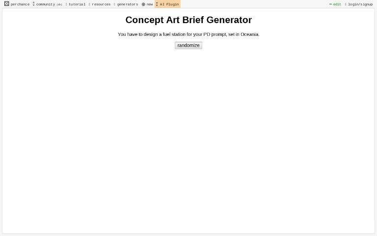 Concept Art Brief Generator