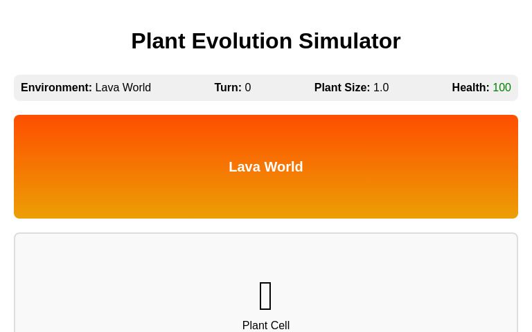 Plant Evolution Simulator ― Perchance Generator