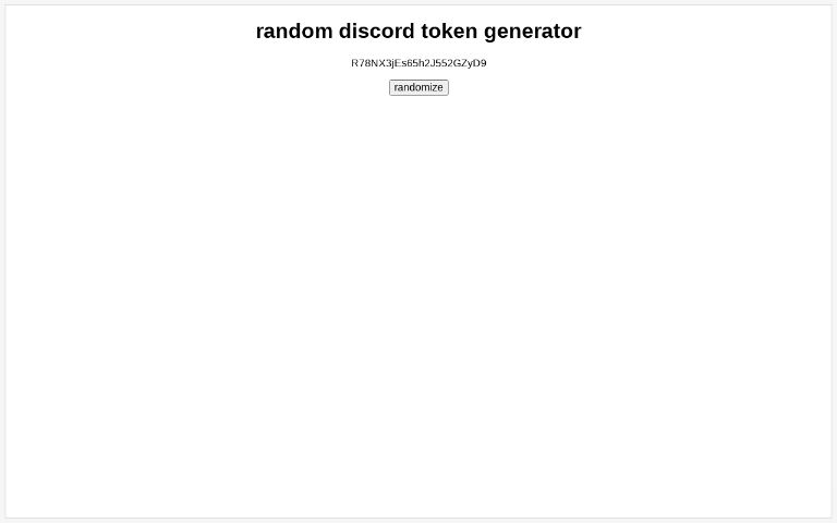 random discord token generator