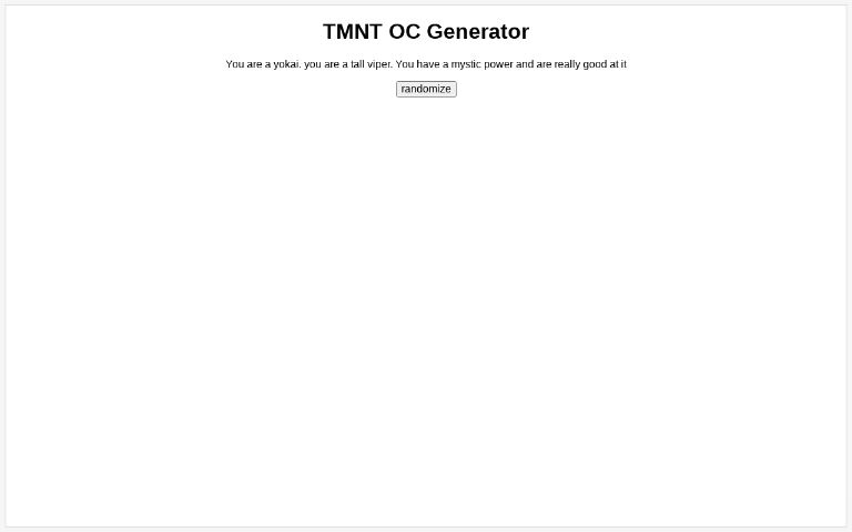 TMNT OC Generator