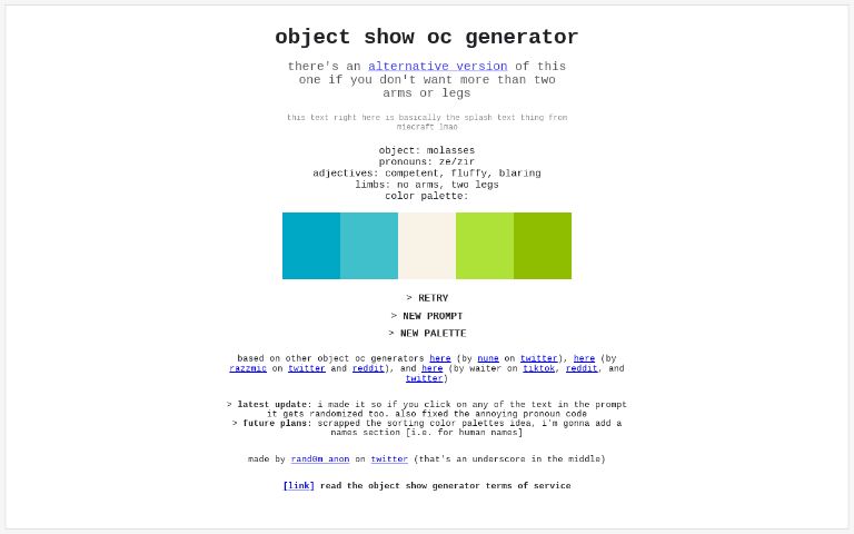 object show oc generator