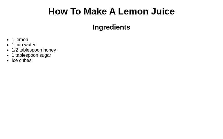 How To Make A Lemon Juice ― Perchance Generator