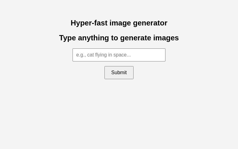 Hyper-fast image generator
