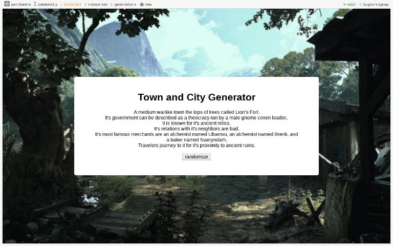 Town and City Generator