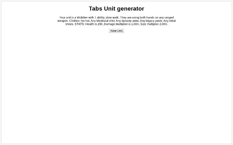 Tabs Unit generator