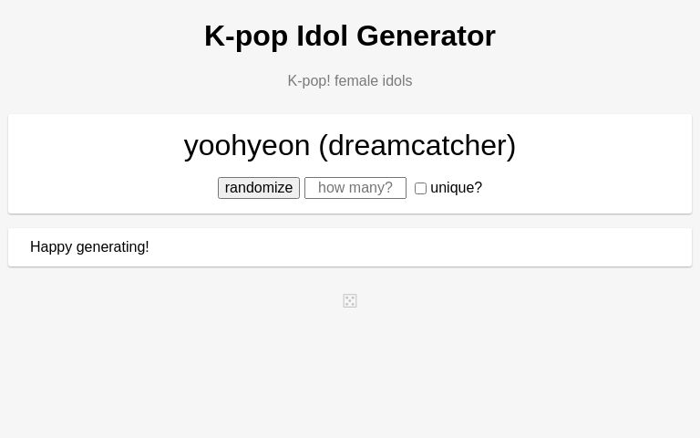 K-pop Idol Generator