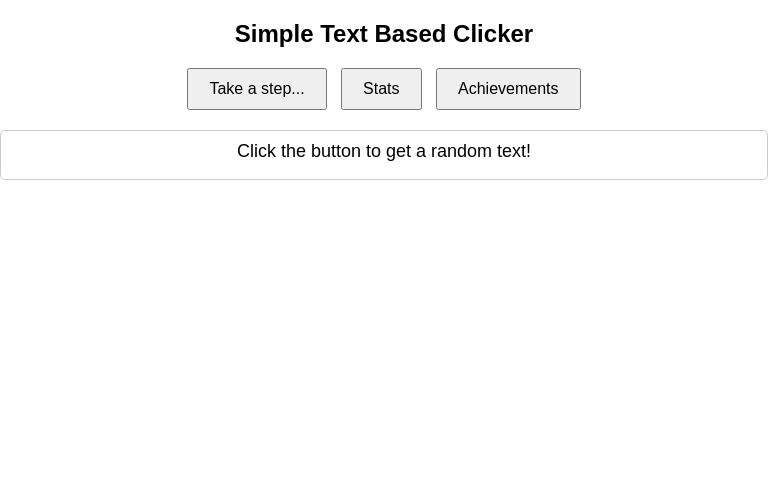 Simple Text Based Clicker ― Perchance Generator