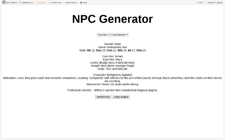 NPC Generator