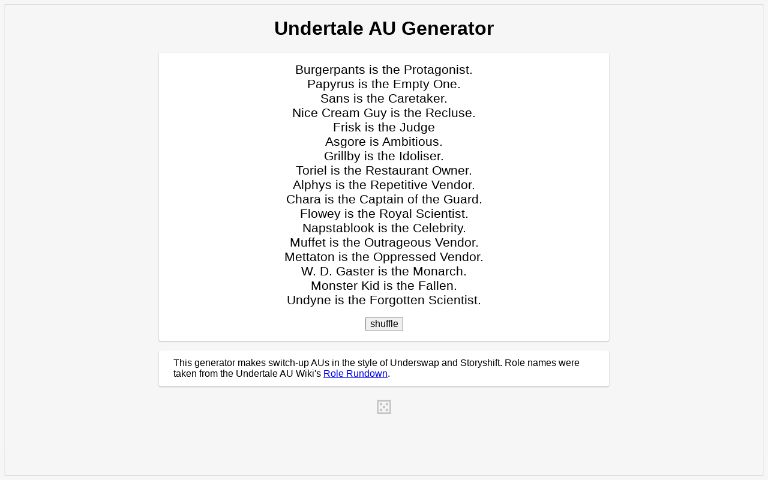Undertale AU Generator