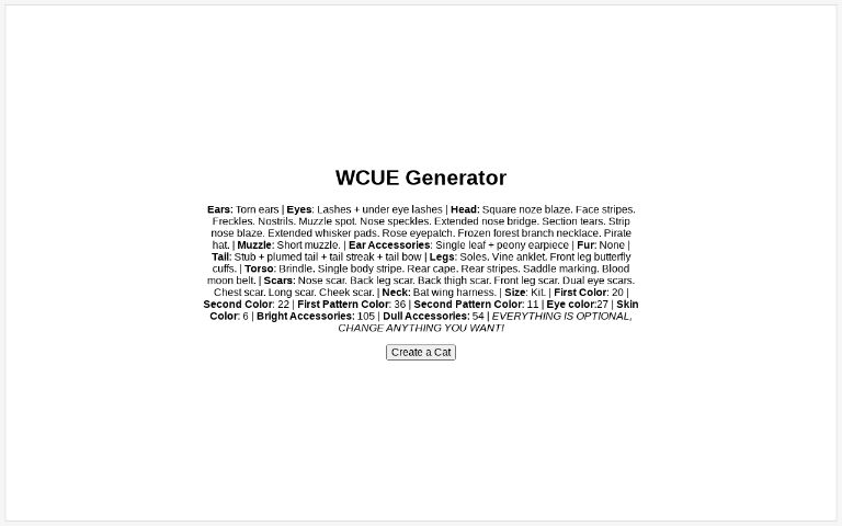 WCUE Generator