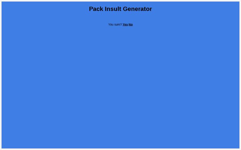 Pack Insult Generator