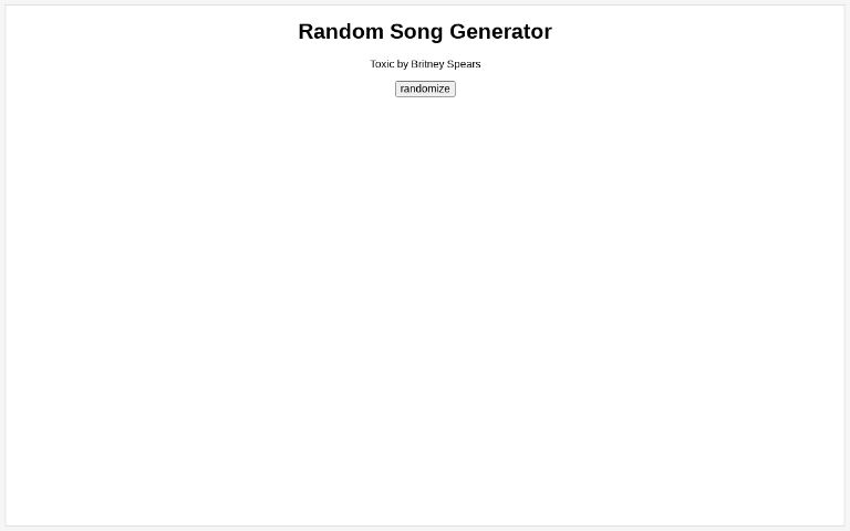 Random Song Generator