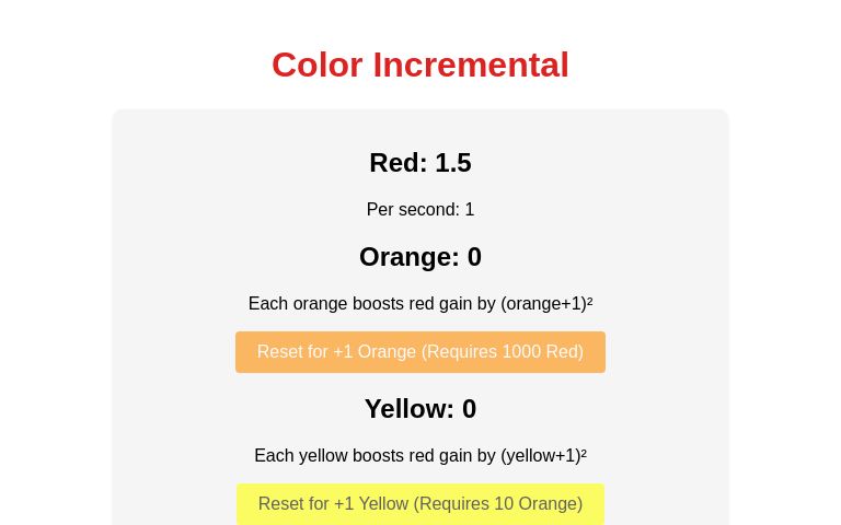 Color Incremental ― Perchance Generator