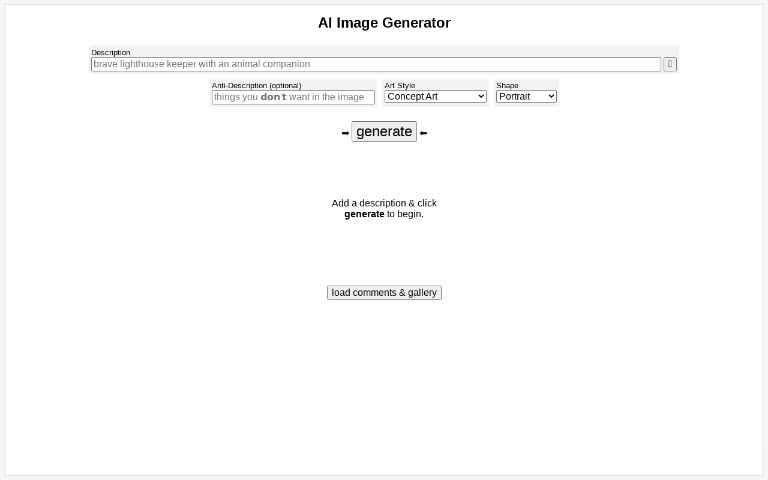 AI Image Generator (free, no signup, unlimited)